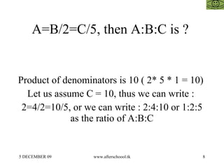 Ratio And Proportion For Aptitude Tests | ODP