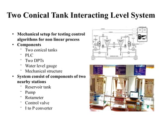 Ratio controller in two conical tank interacting level system | PPT