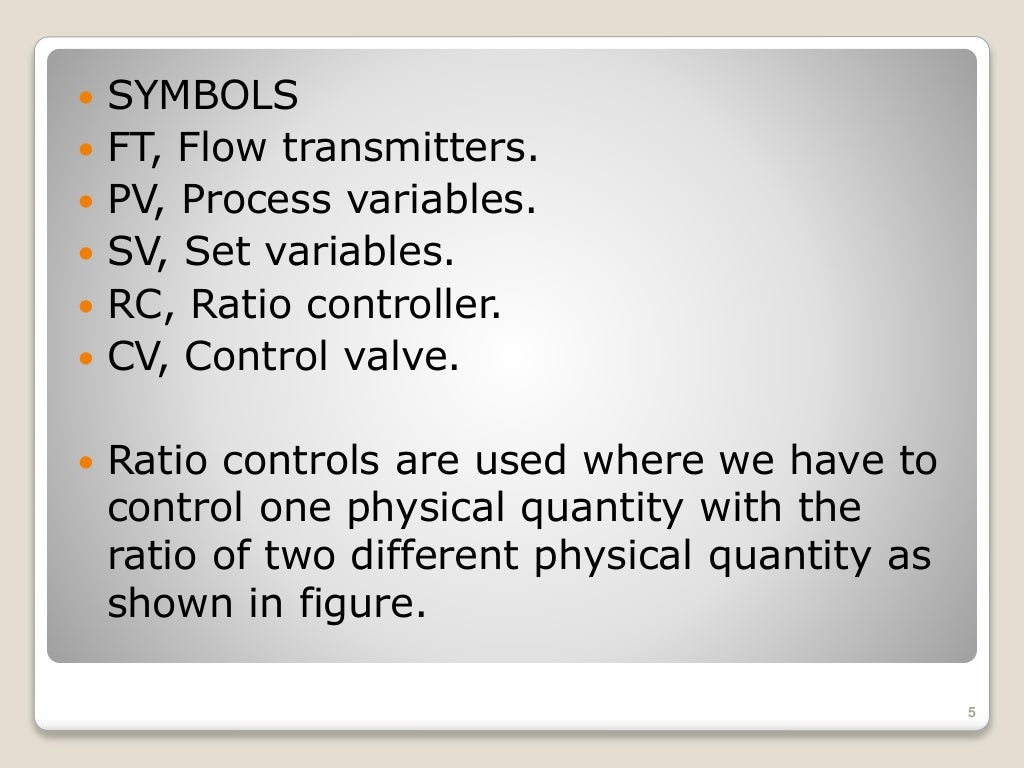 Ratio control system