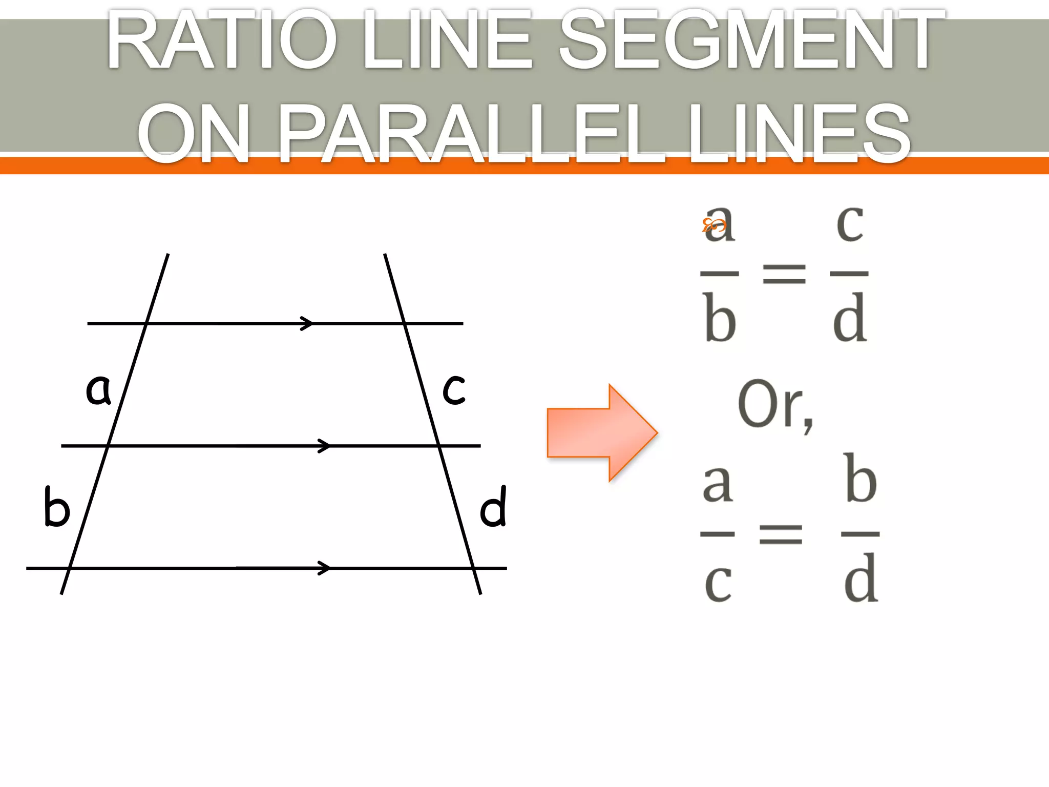 Ratio line segment on parallel lines | PPTX