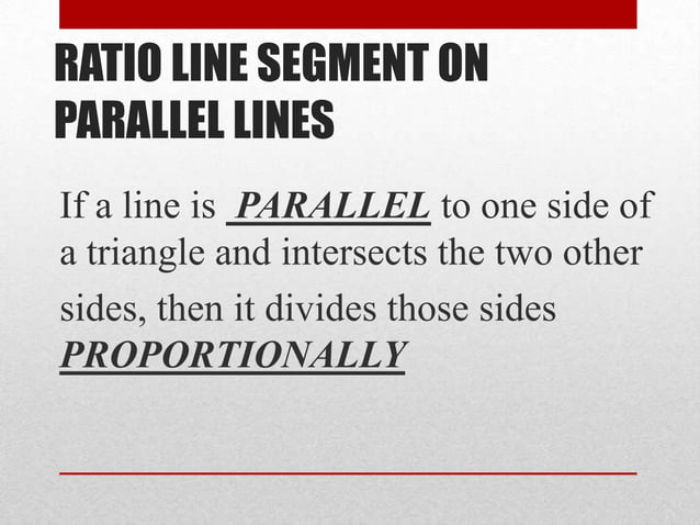 Ratio line segment on parallel lines | PPTX