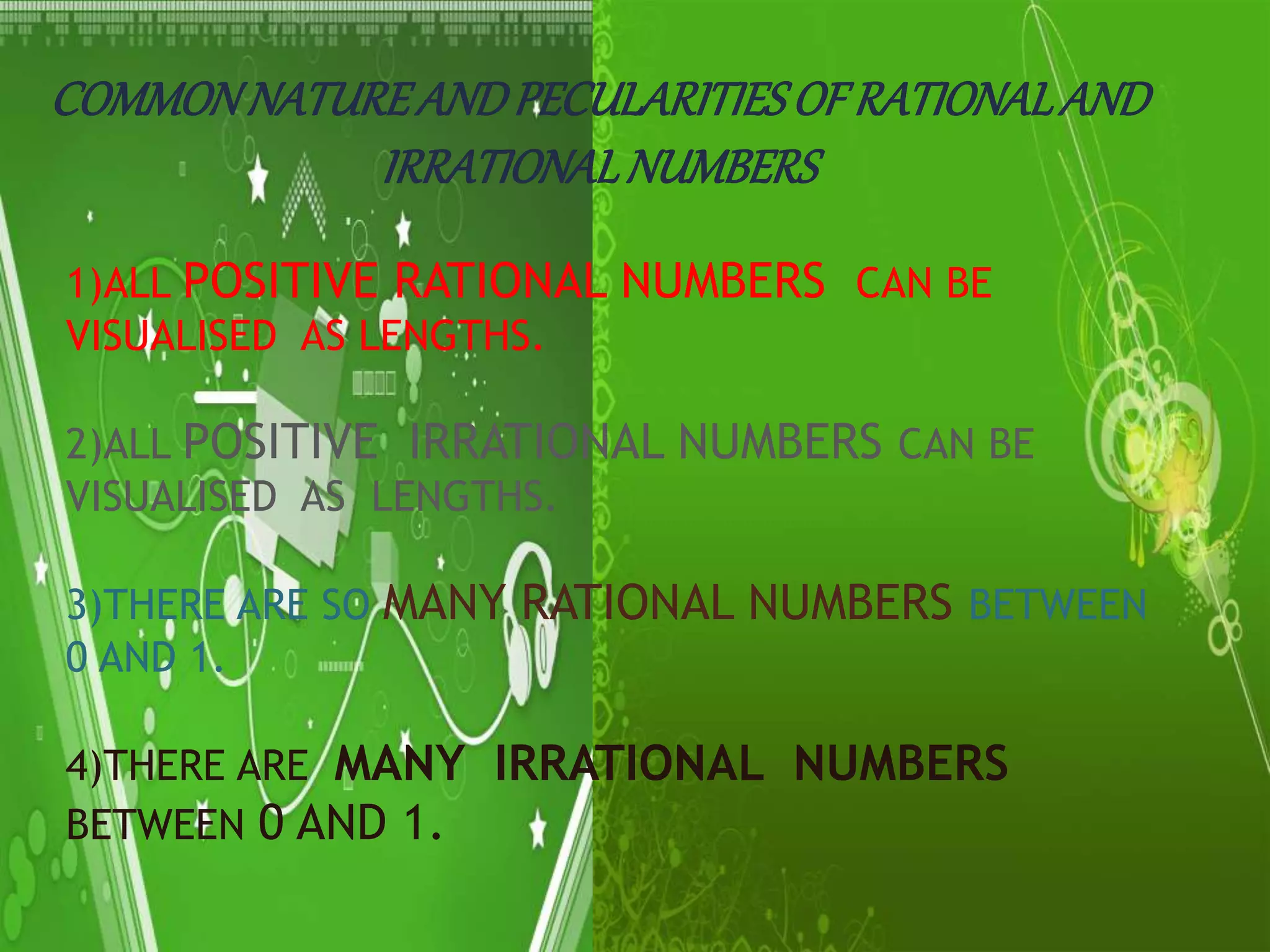 Rational and irrartional numbers | PPTX