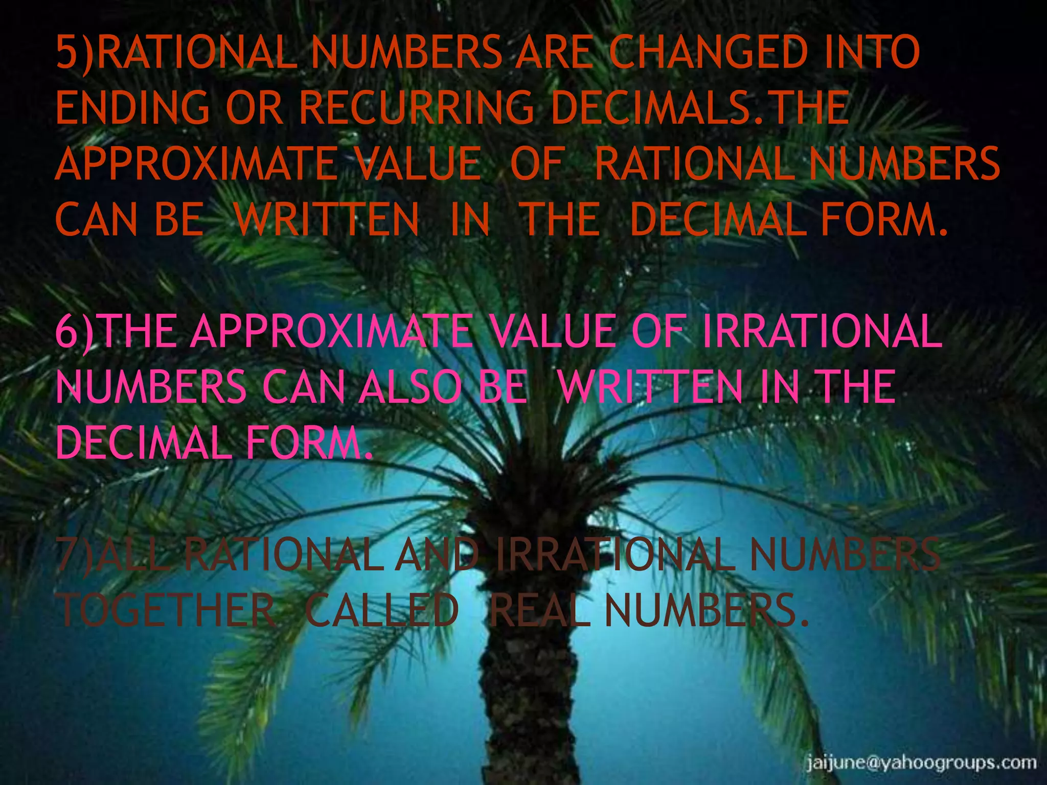 Rational and irrartional numbers | PPTX