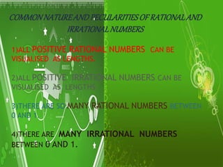 Rational and irrartional numbers | PPTX