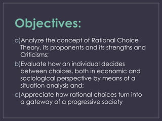 rational-choice theory module 7 quarter 1 | PPTX