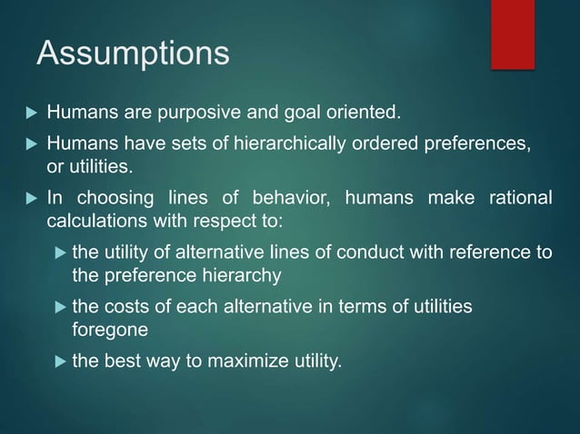 Rational Choice Theory | PPTX | Personal Finance