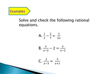 Rational equations | PDF