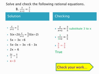 Rational Equations