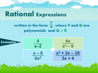 Rational Expressions | PPTX