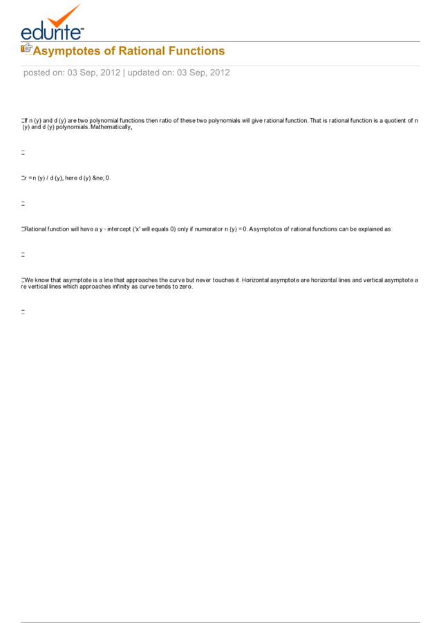 Rational Function | PDF | Physics | Science