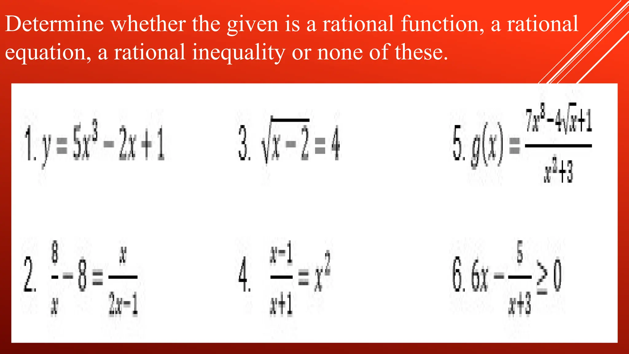 Rational Functions Equations And Inequalities Pptx