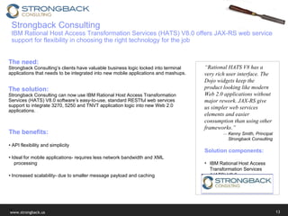 Rational HATS and HIS v8 Overview | PPT
