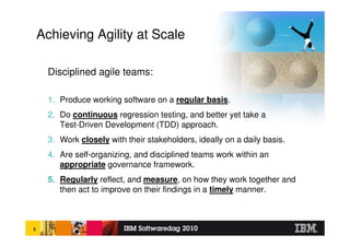 Achieving Agility at Scale (IBM Rational) | PDF
