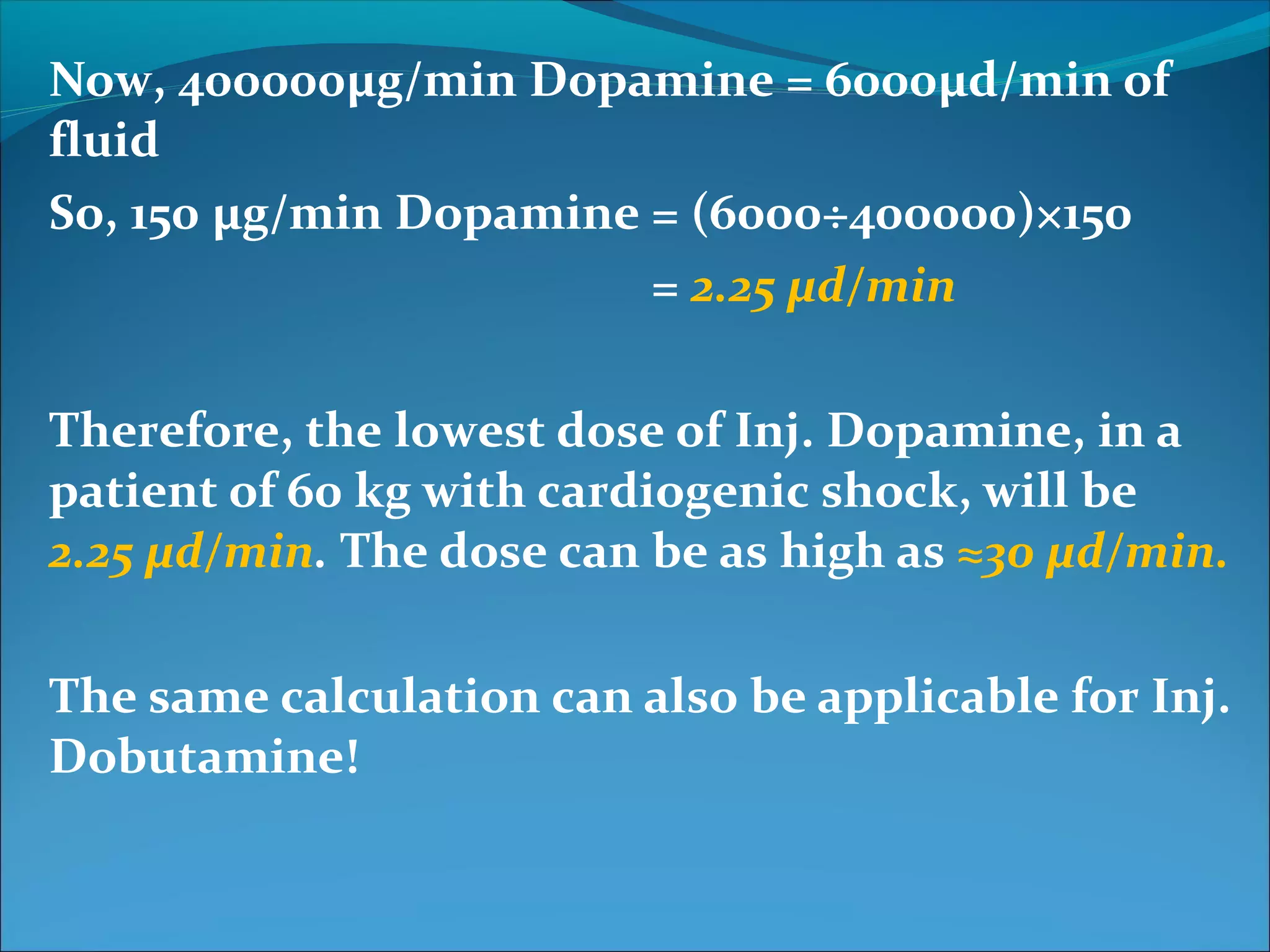 Rational Use Of Dopamine And Dobutamine | PPT