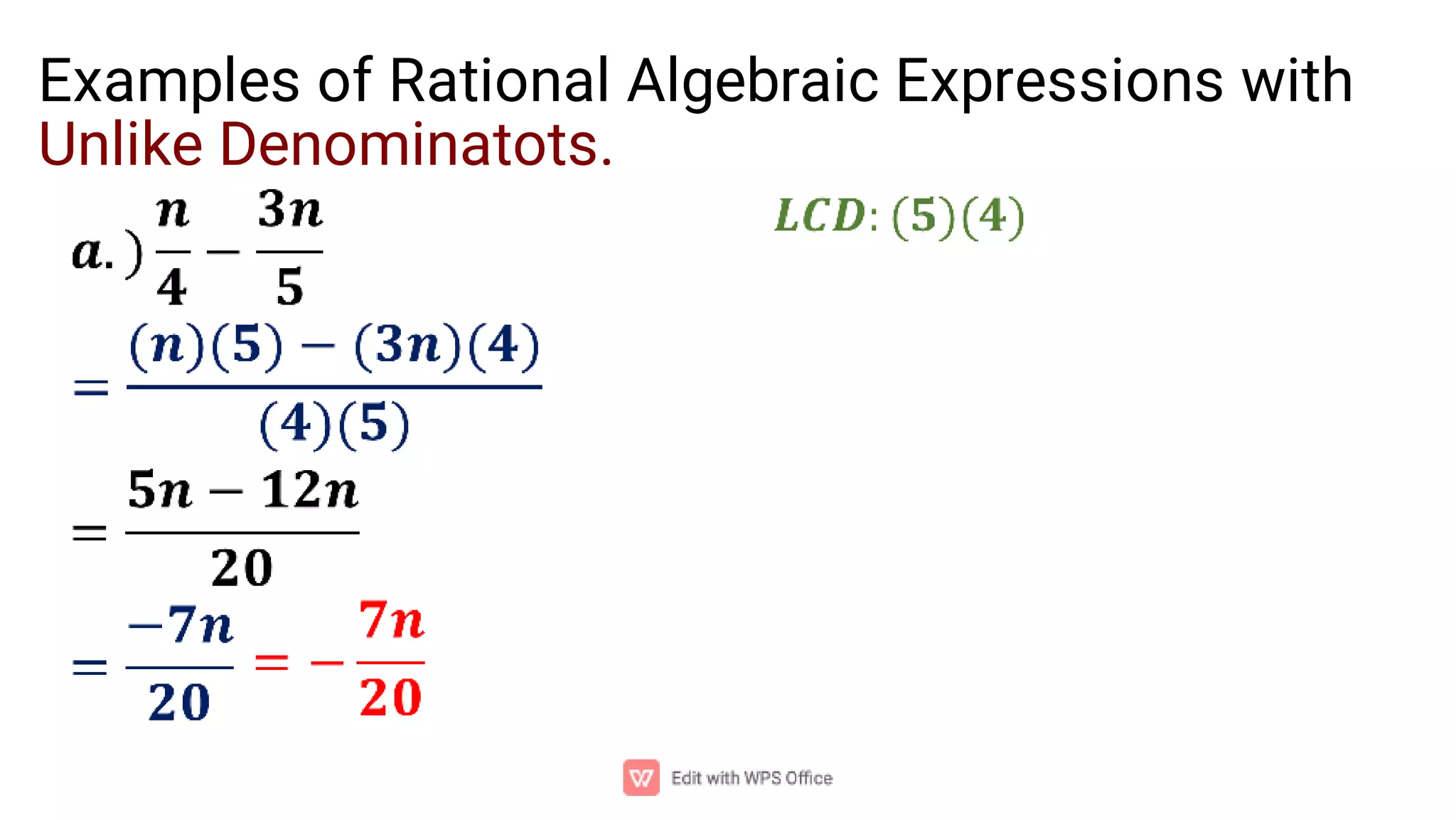Rational algebraic expression (computer science) | PPT