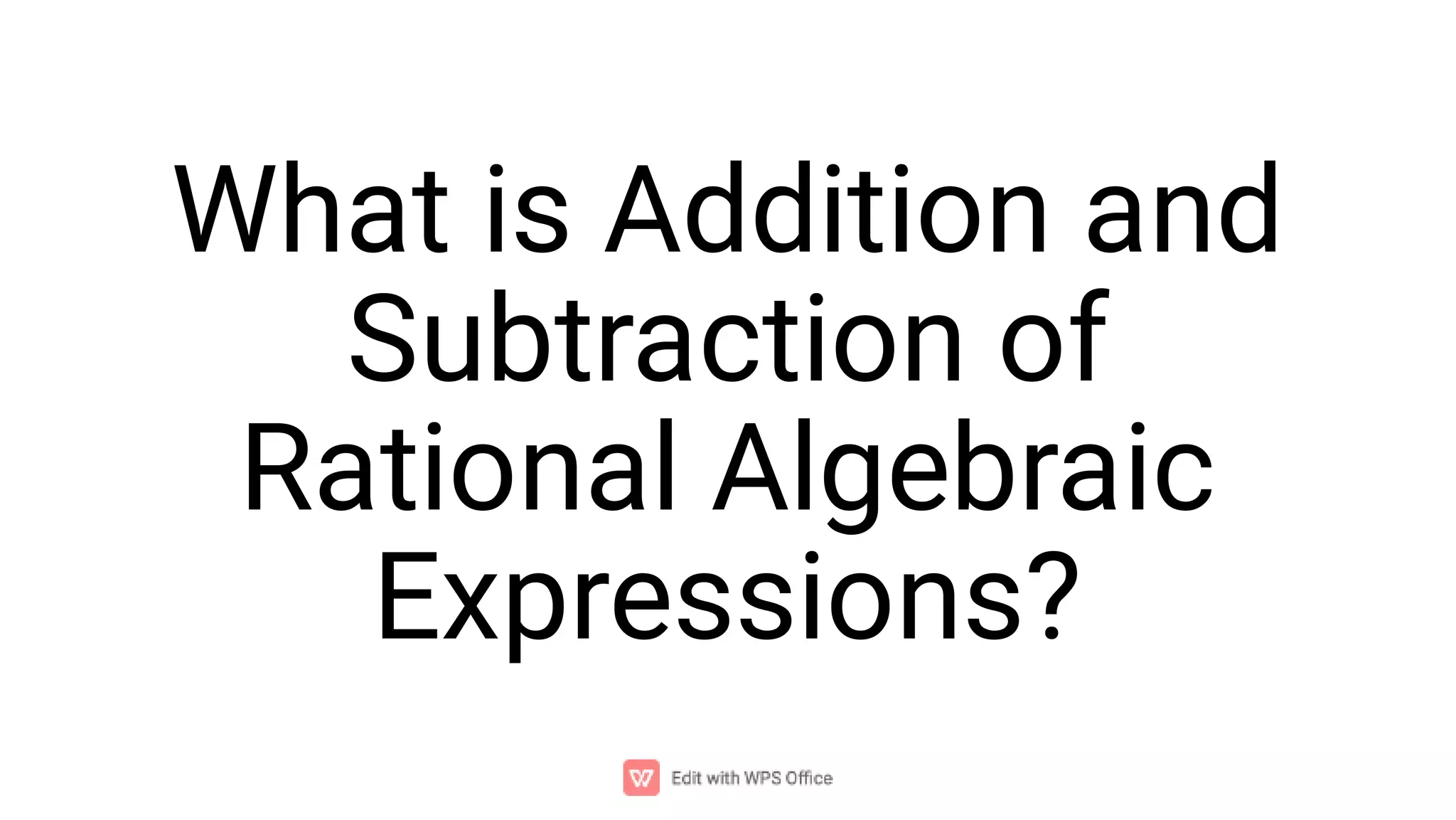 Rational algebraic expression (computer science) | PPT
