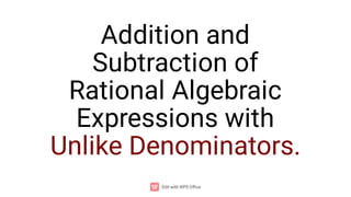 Rational algebraic expression (computer science) | PPT