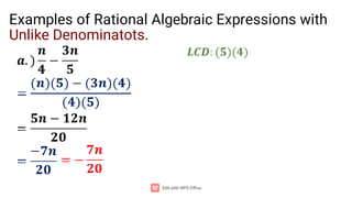 Rational algebraic expression (computer science) | PPT