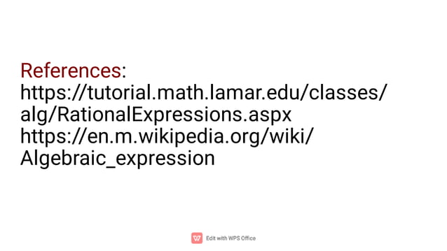 Rational algebraic expression (computer science) | PPT