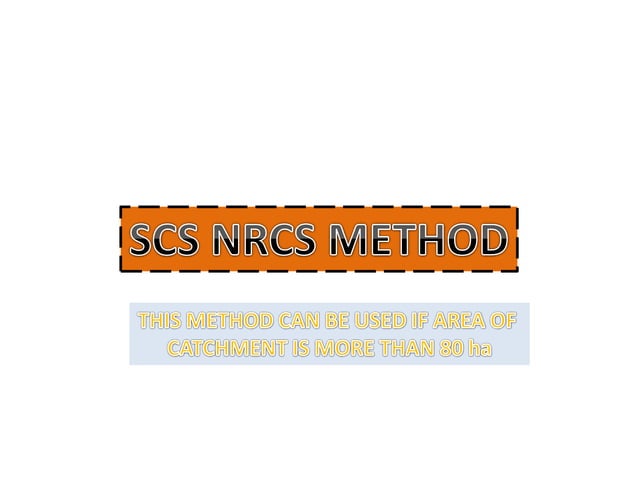 Rational and scs method for peak discharge | PPTX