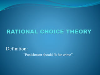 Rational choice theory | PPTX