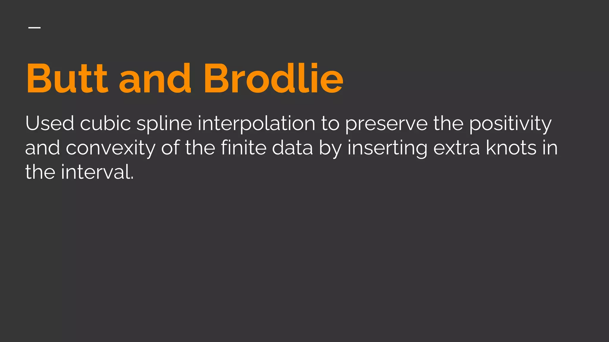 Shape Preserving Interpolation Using C2 Rational Cubic Spline Ppt