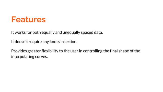 Shape Preserving Interpolation Using C2 Rational Cubic Spline Ppt