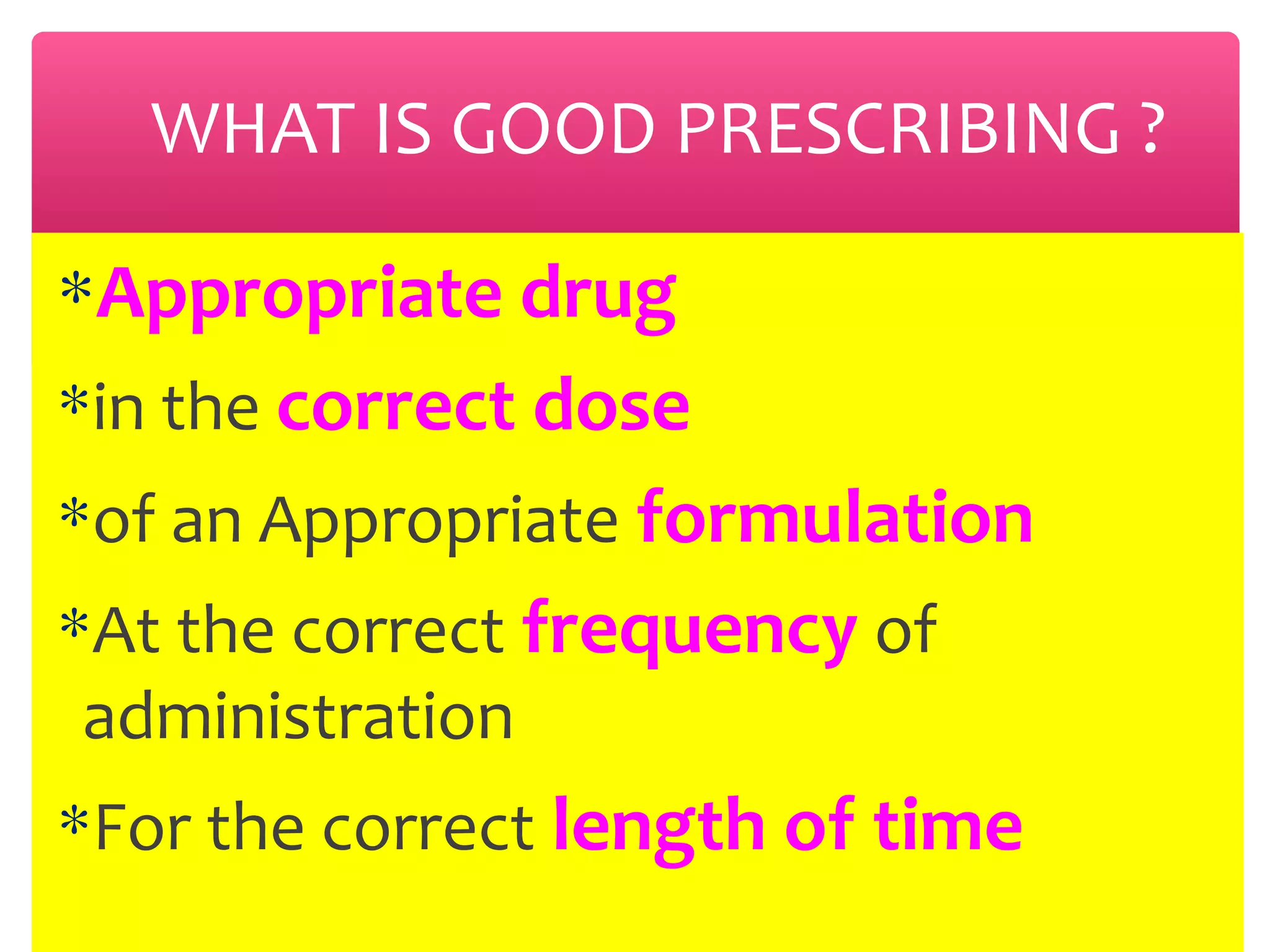 Rational drug prescribing to essential drugs | PPT