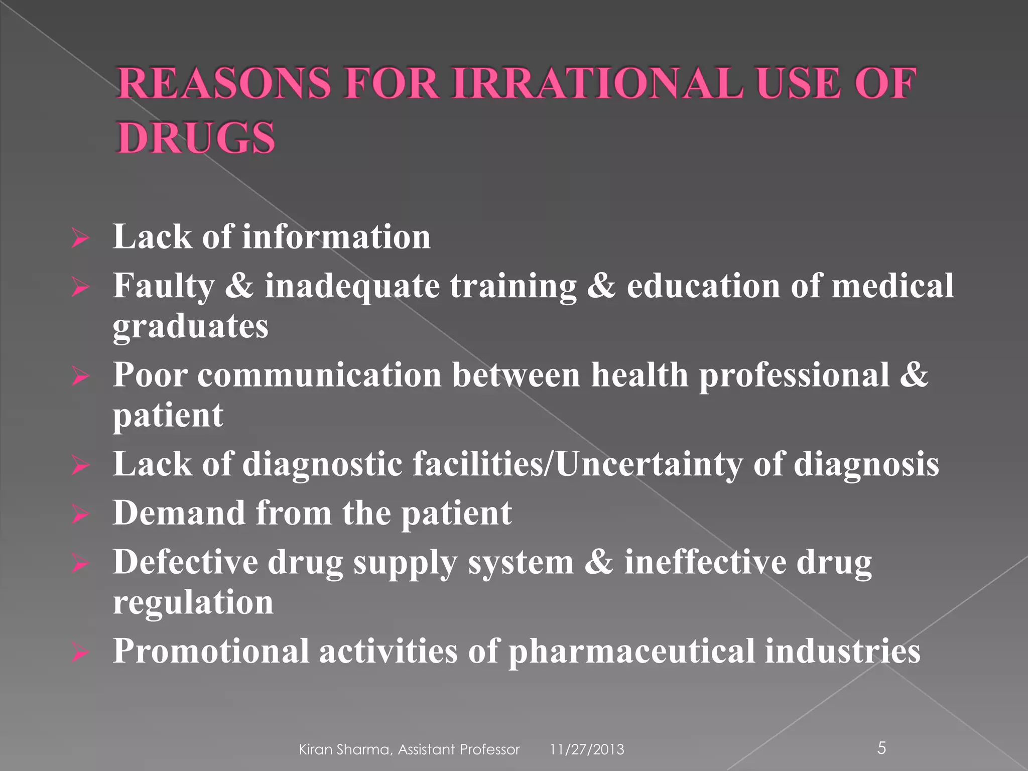Rational drug therapy | PPTX