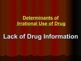 Rational drug therapy with irrational combinations | PPT