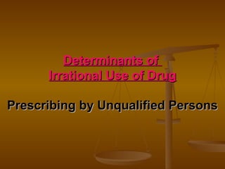 Rational drug therapy with irrational combinations | PPT