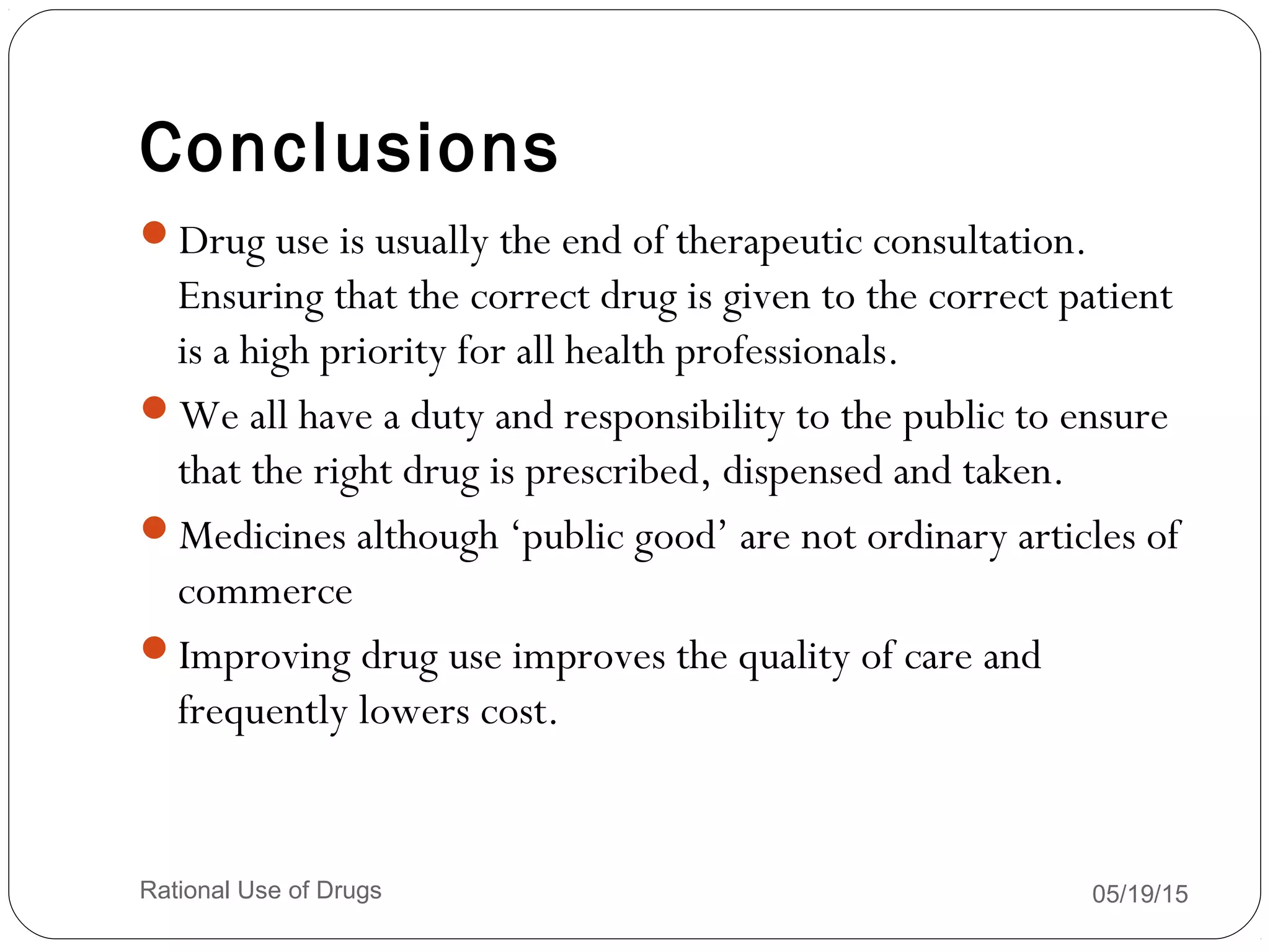 Rational drug use | PPT