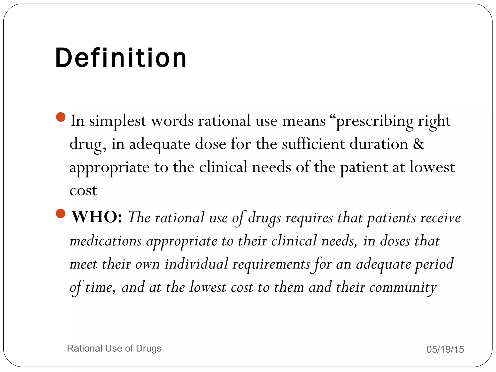 Rational drug use | PPT