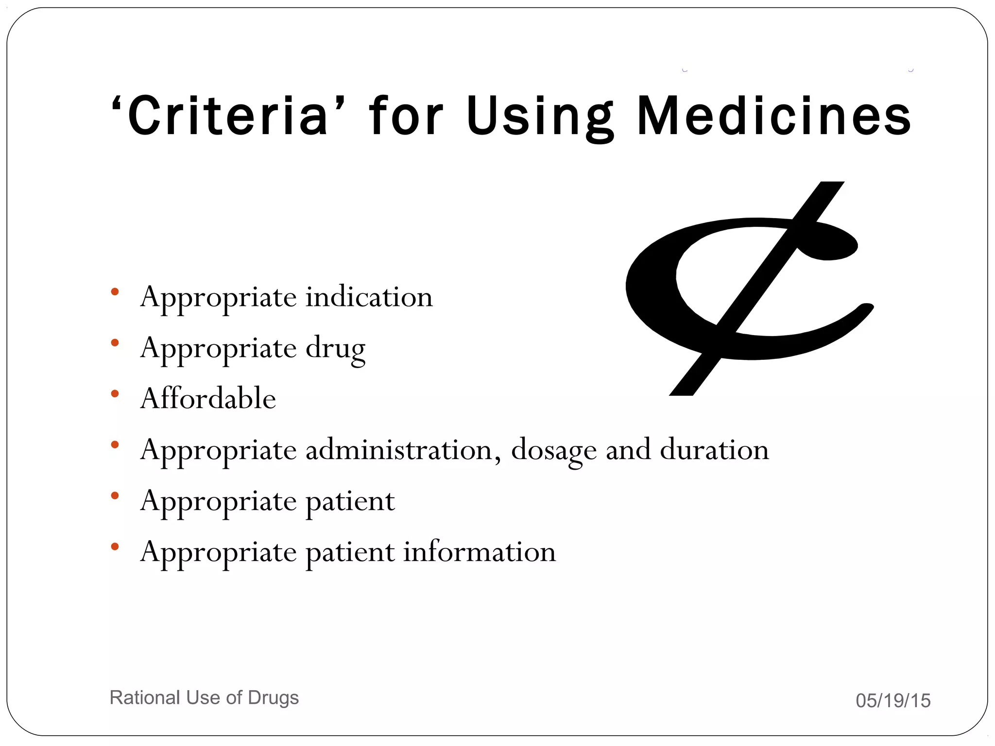 Rational drug use | PPT