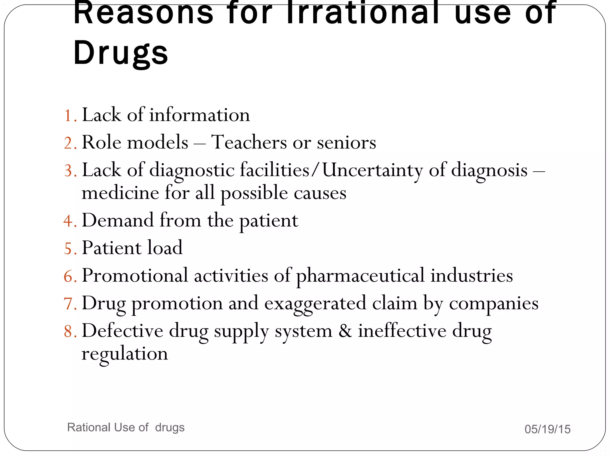 Rational drug use | PPT