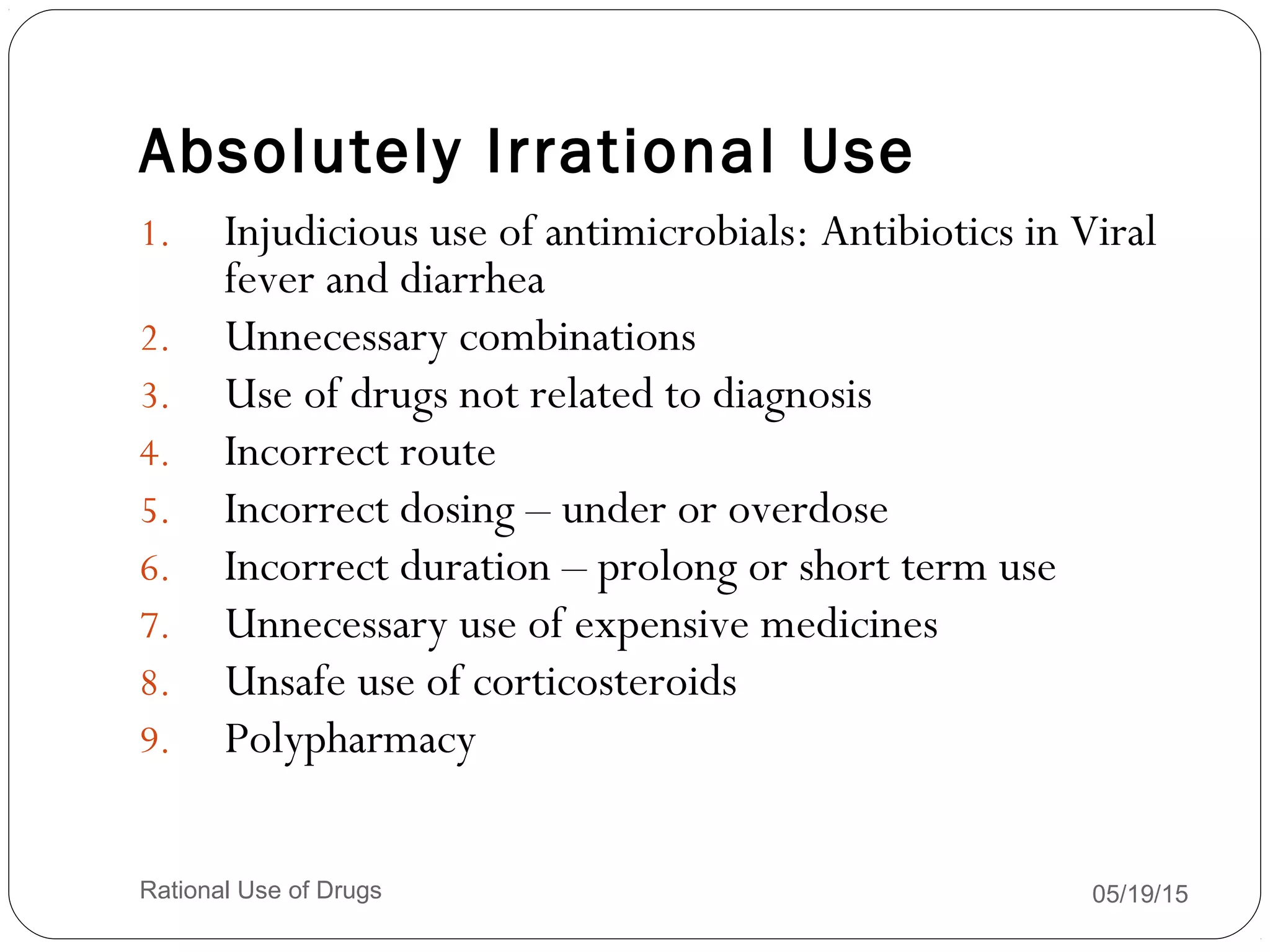 Rational drug use | PPT