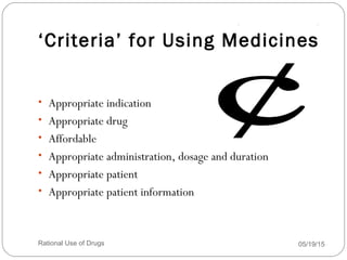 Rational drug use | PPT