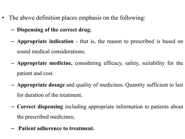 Rational drug use | PPTX