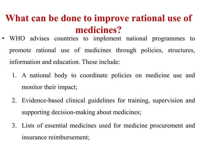 Rational drug use | PPTX