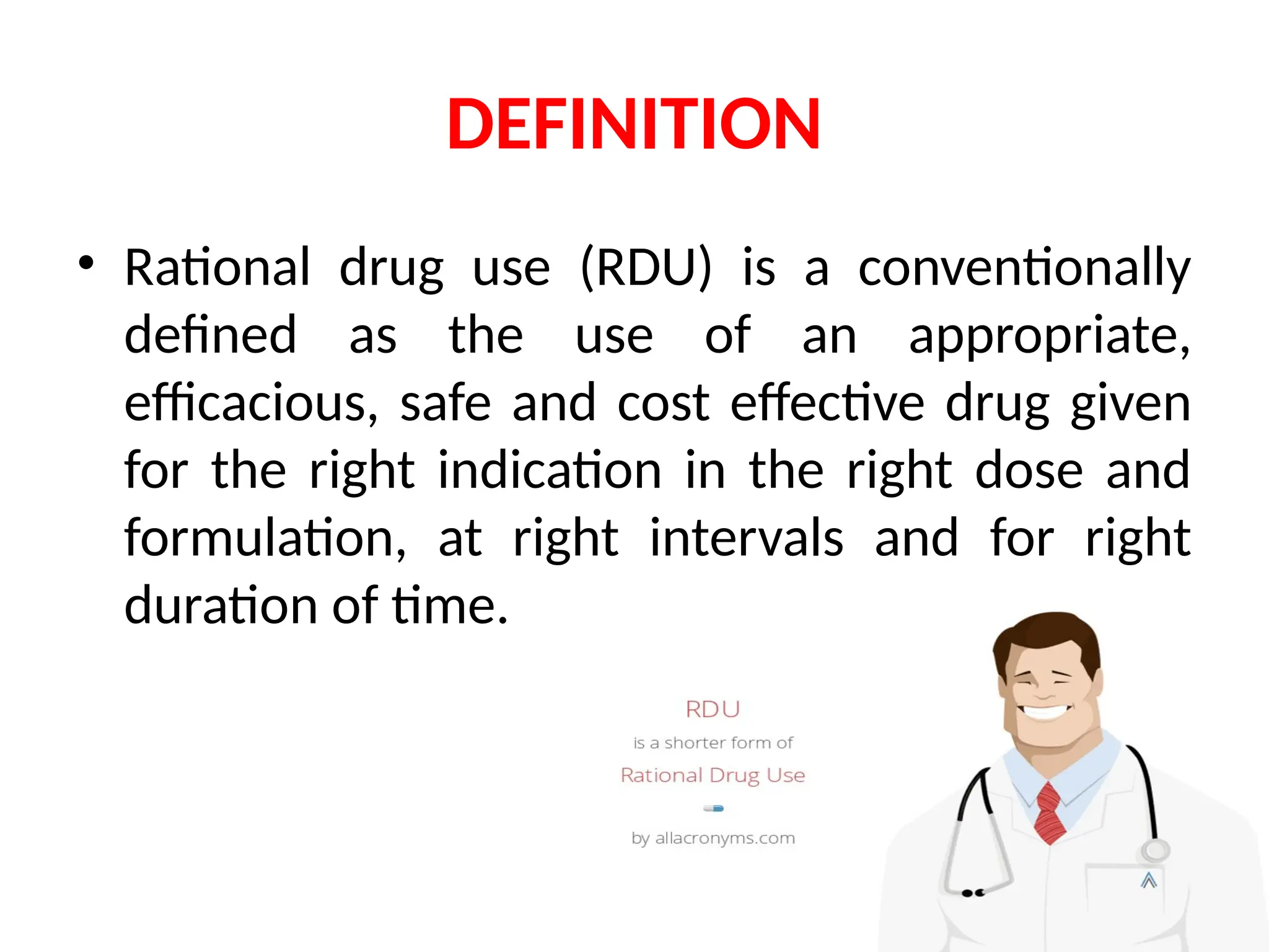 Rational Drug USe - Pharmacotherapeutics -1 | PPTX