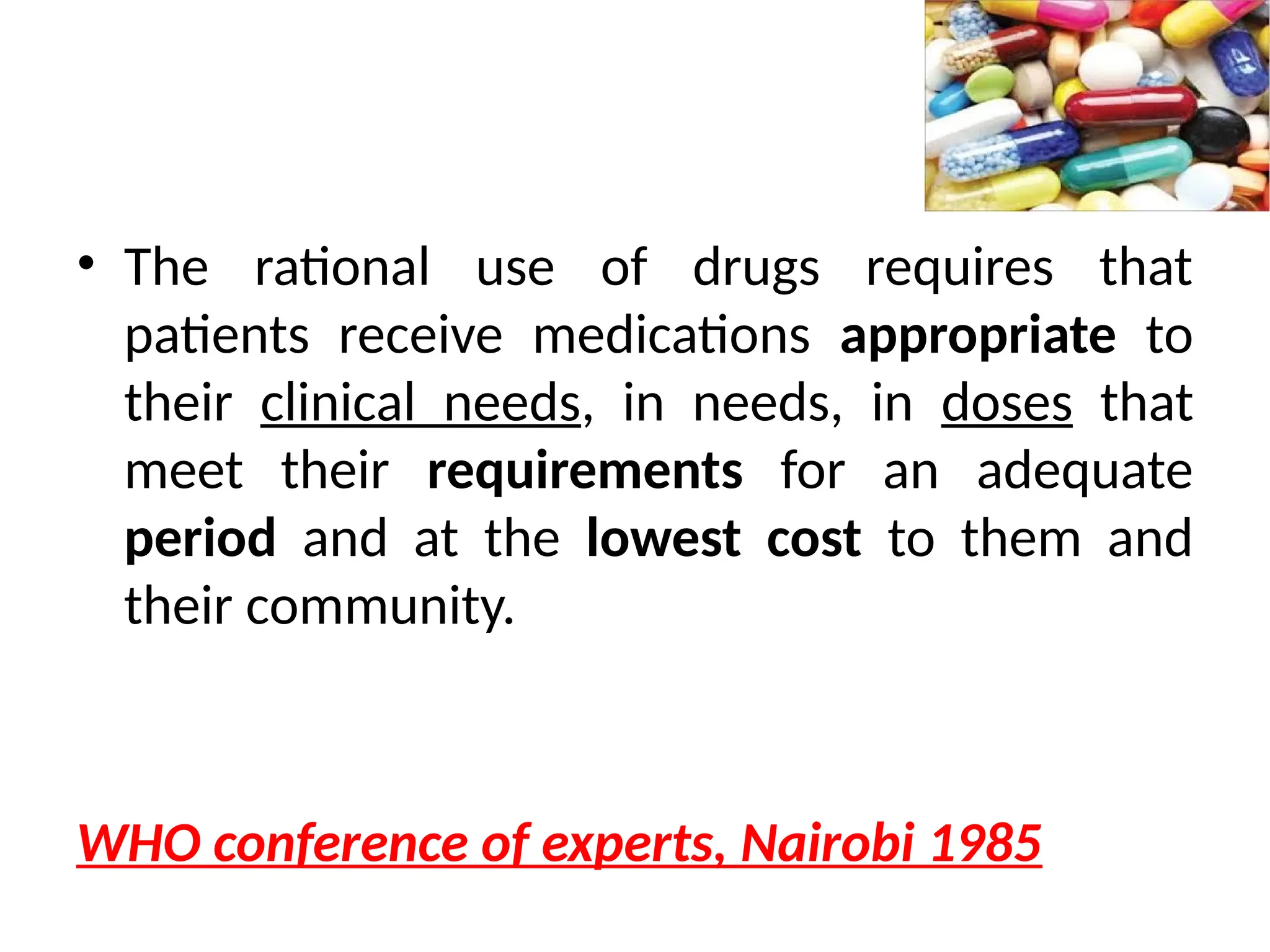 Rational Drug USe - Pharmacotherapeutics -1 | PPTX