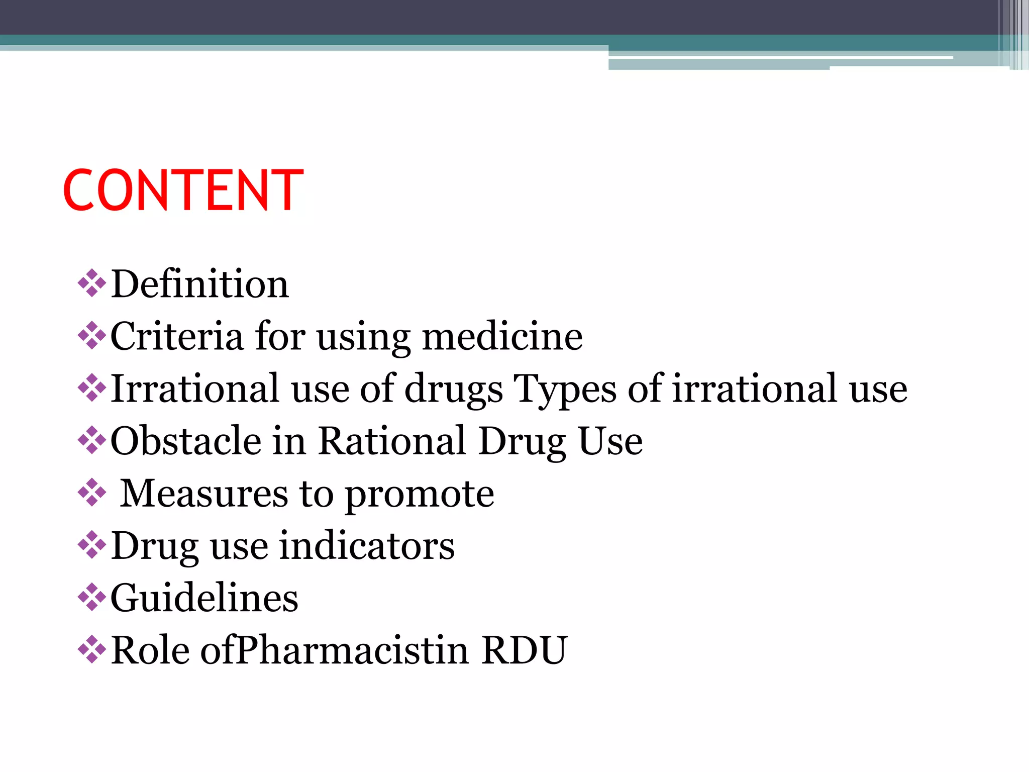 Rational drug use | PPTX