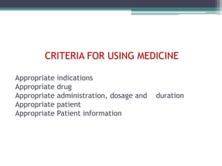 Rational drug use | PPTX