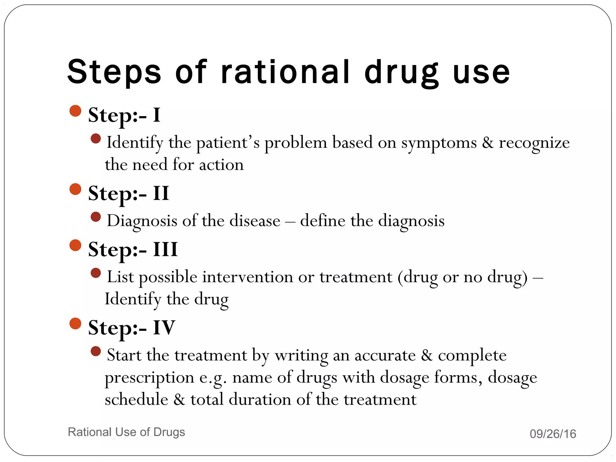 Rational drug use and essential drugs | PPT