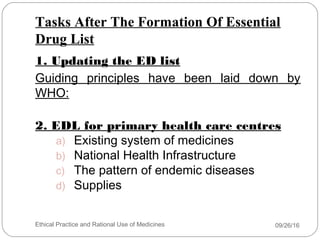 Rational drug use and essential drugs | PPT