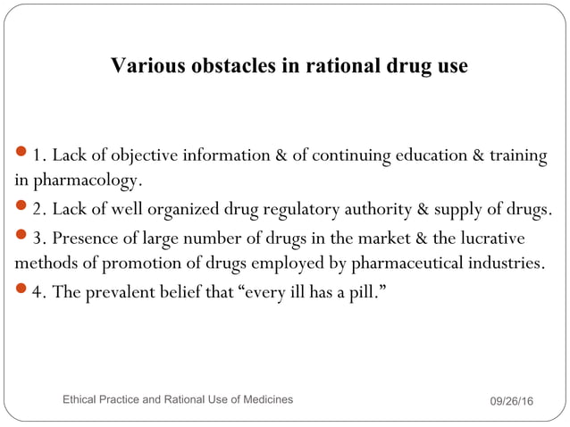 Rational drug use and essential drugs | PPT
