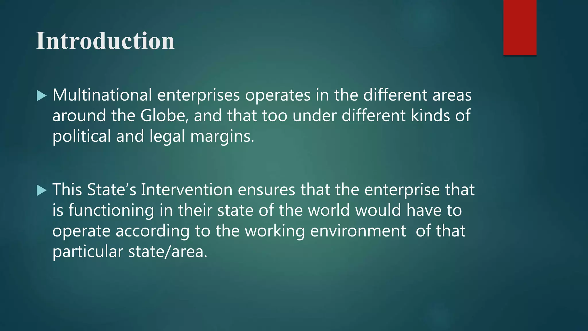 Rationale and extent of state intervention | PPTX