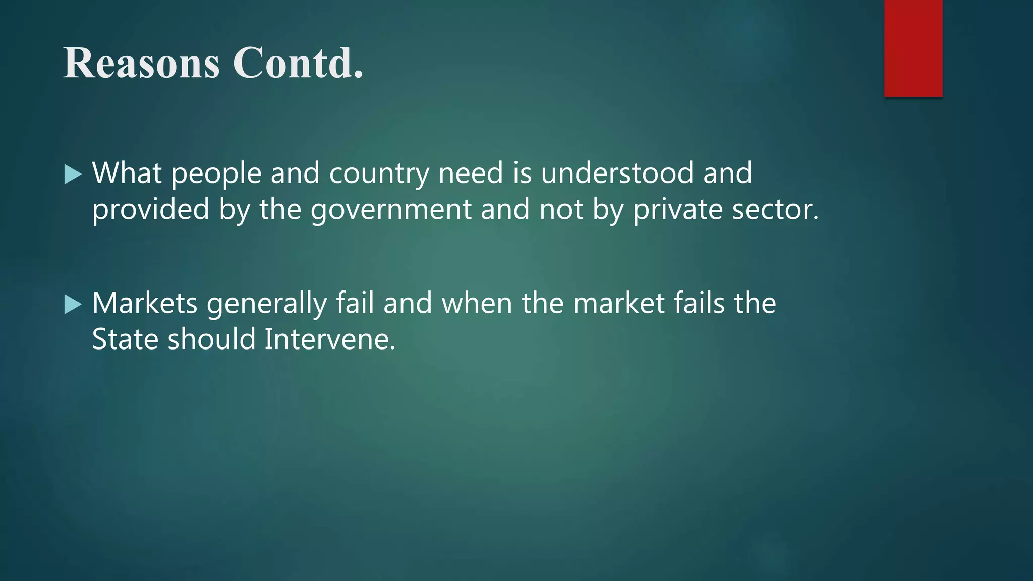 Rationale and extent of state intervention | PPTX