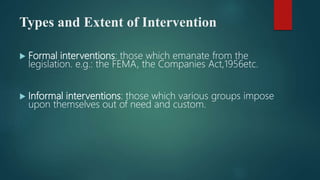 Rationale and extent of state intervention | PPTX