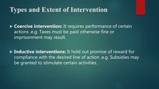 Rationale and extent of state intervention | PPTX